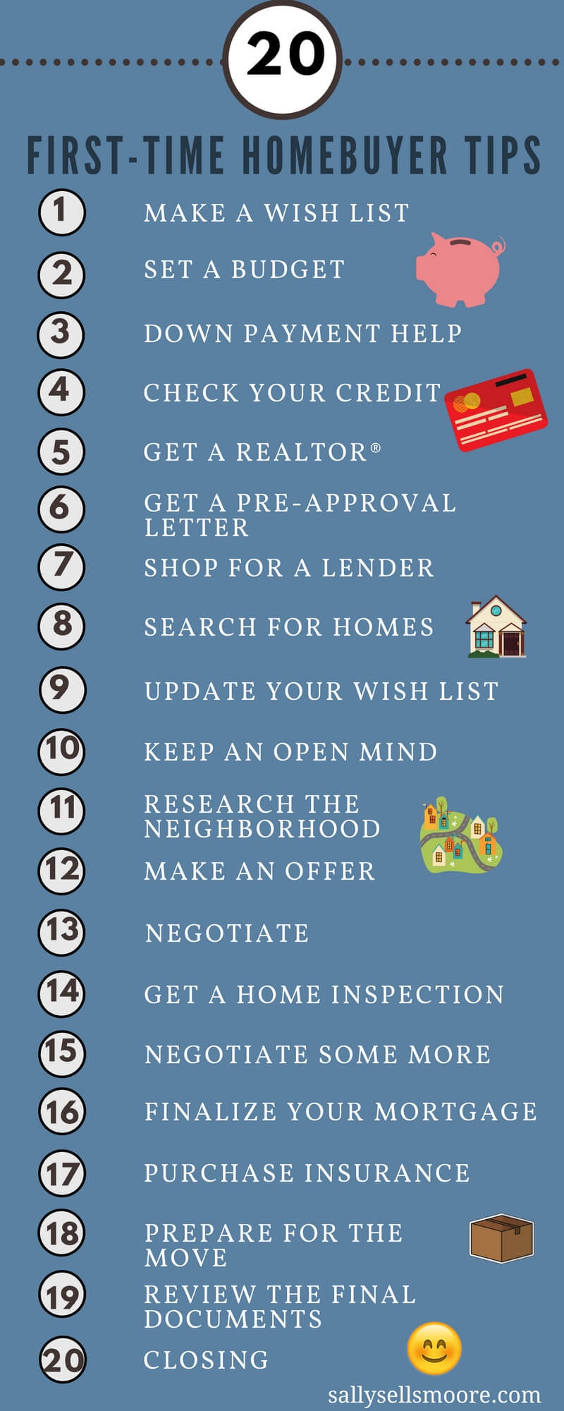 20 Tips You Need To Know About Buying Your First Home - Sally Moore